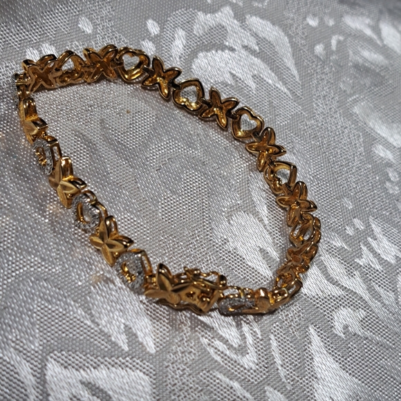 Jewelry | 925 Gold Vermill 2 Tone Tennis Bracelet 8 New Heavy Well Made ...